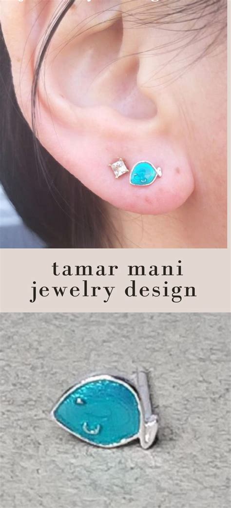 Fish Stud Earrings Sterling Silver And Enamel Stud Earrings Girls