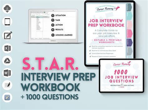 Job Interview Prep Workbook With 1000 Real Behavioral Interview Questions STAR Story Bank Step