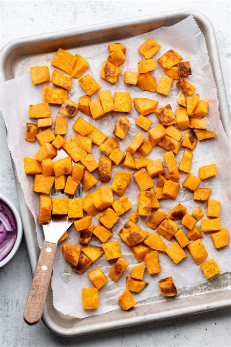 Roasted Sweet Potato Spinach Salad All The Healthy Things