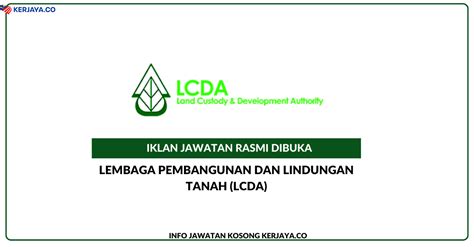 Jawatan Kosong Terkini Lembaga Pembangunan Dan Lindungan Tanah Lcda