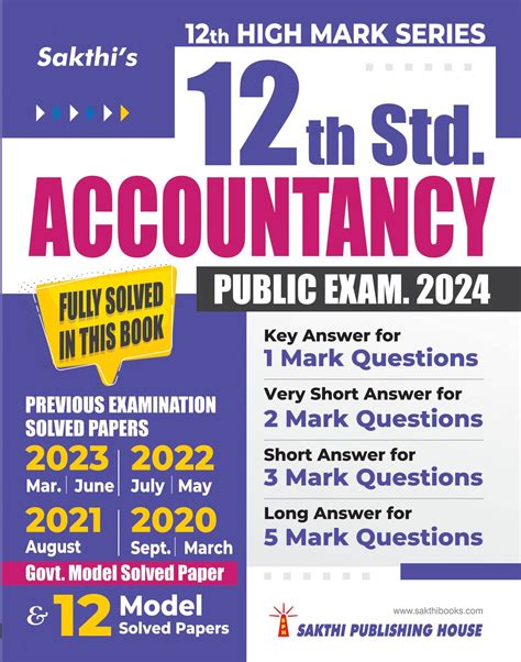 Routemybook Buy 12th Sakthi Accountancy Model Solved Papers And