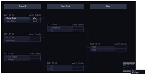 g loot react tournament brackets examples codesandbox
