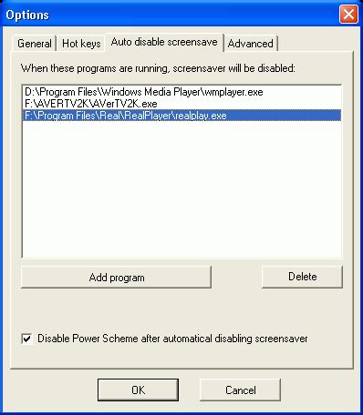 Options Screenshot