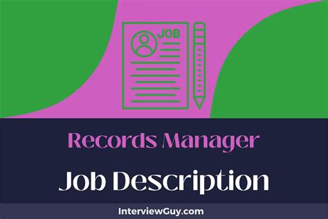 Records Manager Job Description [updated For 2025]