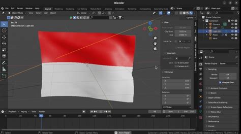 Blender 3d Flag Simulation Animation Tutorial Simple