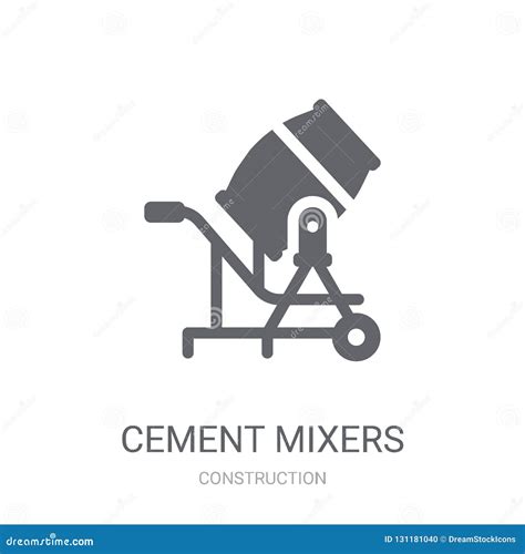 Icône De Mélangeurs De Ciment Concept à La Mode De Logo De Mélangeurs