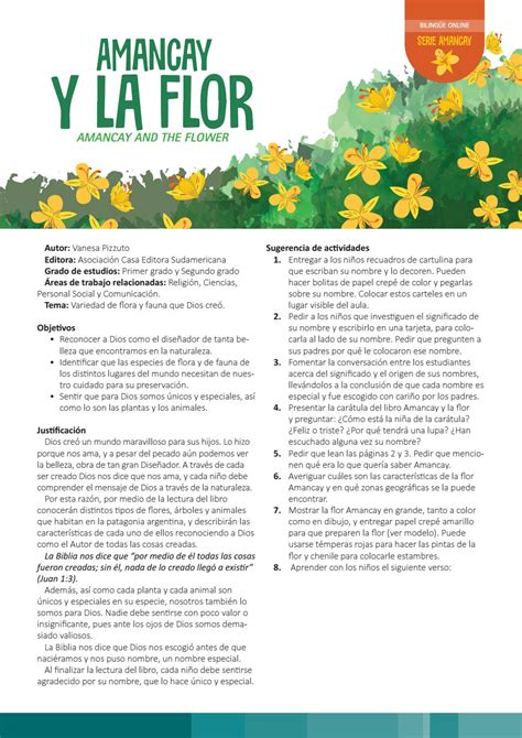 Proyecto De Lectura Amancay Y La Flor By Editorial ACES Issuu