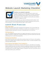 Website Launch Marketing Checklist Sample Template Docx Website Launch Marketing