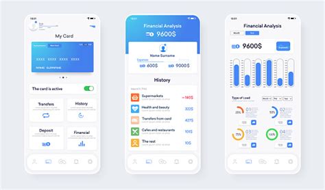 網上銀行移動應用程式uiuxgui設置與錢包購物我的帳戶資金轉移賬單支付產品詳細資訊移動銀行介面向量範本在線支付電子支付螢幕向量圖形及更多手機