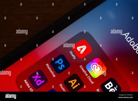 Adobe Firefly And Adobe Creative Cloud Icons Seen In Iphone Firefly Is