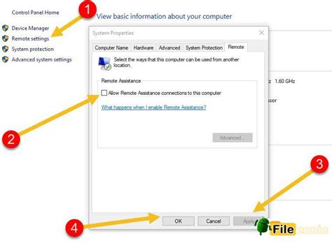 how to enable disable remote access in windows 10