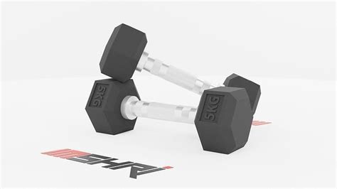 Dumbbell Set Gym Equipment D Model CGTrader