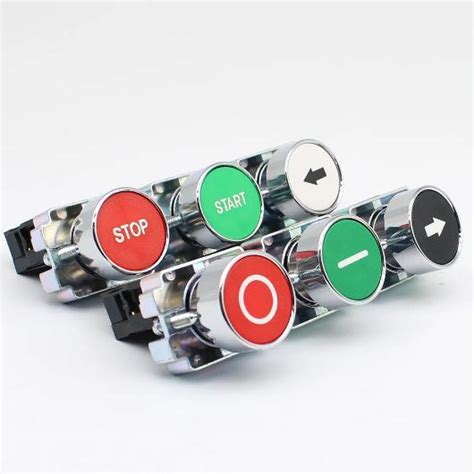 22mm Xb2 1nc No Momentary Self Reset Start Stop Flat Touch Switch Button With Arrow Symbol