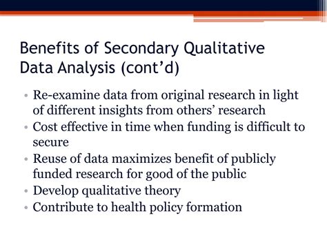 Ppt Secondary Qualitative Data Analysis Powerpoint Presentation Free