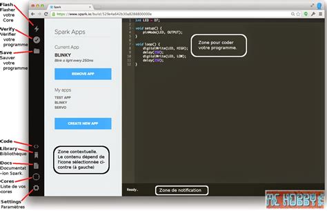 Tutoriels Spark Core Web Ide Et Spark Cli Mchobby Le Blog