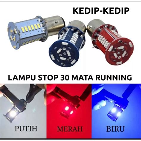 Jual Lampu Stop Belakang Stoplamp Belakang Mata Running Led Merah Biru Putih Harga Per Pcs