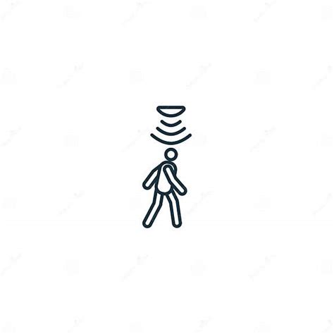 Motion Sensor Icon Monochrome Simple Sign From Security Collection