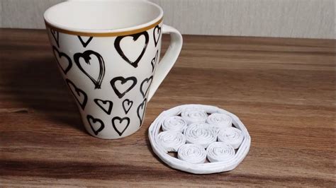 Підставка під горнятко з паперової лози трубочок Youtube