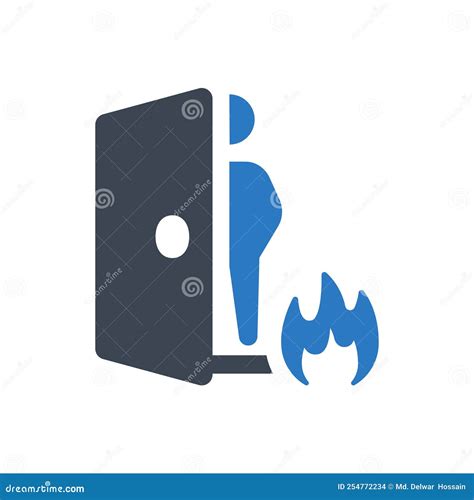 Emergency Evacuation Icon Stock Vector Illustration Of Insurance