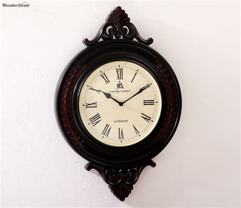 Buy Flint Hand Carved Analog Wooden Wall Clock At 34 Off Online