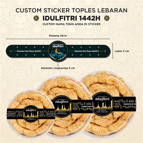 Stiker Label Toples Lebaran Idul Fitri Custom Stiker Toples Stiker