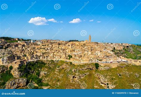 Matera Ancient Town I Sassi Unesco Site Landmark Basilicata I Stock