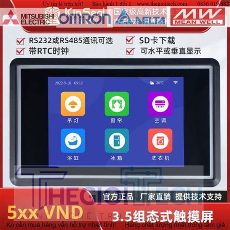 Màn Hình Hmi Cảm ứng Kinseal 3 5 Inch Ast035 Ttl Rs232 Rs485 Hỗ Trợ