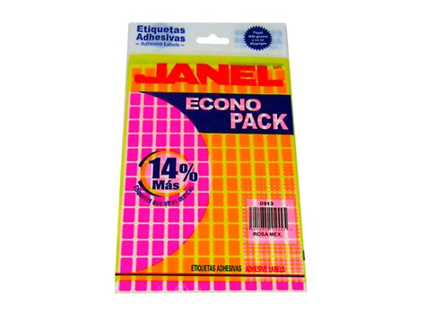 ETIQUETA ECONO PACK ROSA 09 X 13 JANEL Proveedora De Oficinas