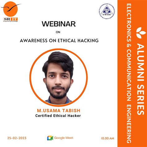 Webinar On Awareness On Ethical Hacking Srinivasa Ramanujan Institute