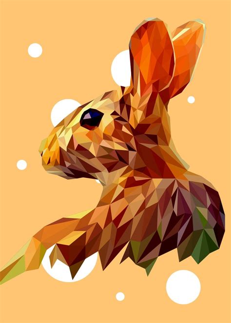 Rabbit Poster Picture Metal Print Paint By Lee Jani Displate