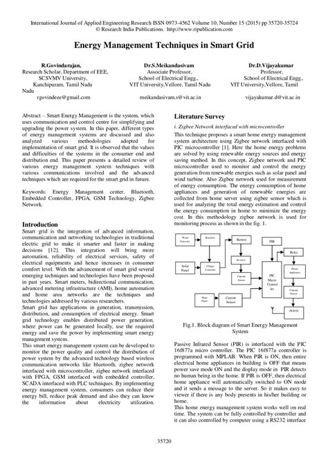 PDF Energy Management Techniques In Smart Grid