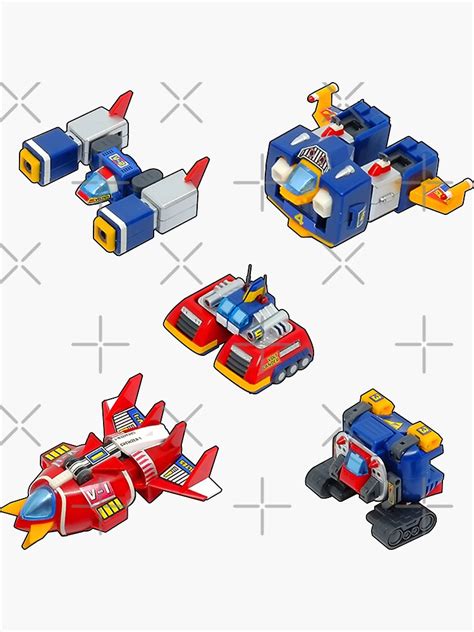 Voltes V Chibi Pack Sticker For Sale By Drawdude77 Redbubble