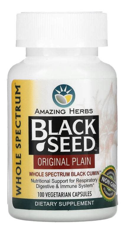 Amazing Herbs Black Seed Oil Capsules 100 Ct