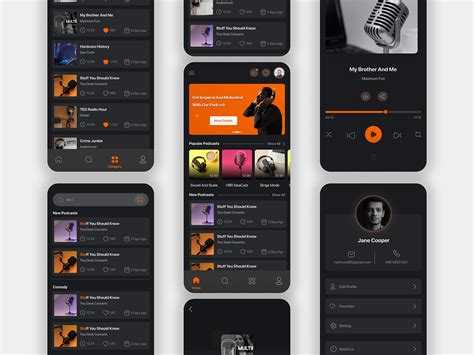podcast app ui ux design by mahmood fazile on dribbble