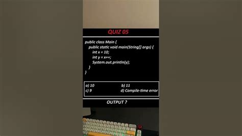 Java Quiz 05 🧠 Java Javaprogramming Programming Pseudocode Youtube