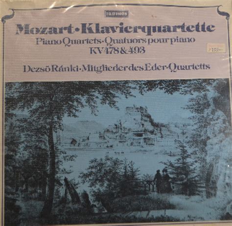 Klavierquartette KV 478 KV 493 LP 1979 Von Wolfgang Amadeus Mozart