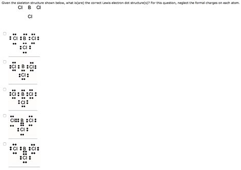 Solved Given The Skeleton Structure Shown Below What