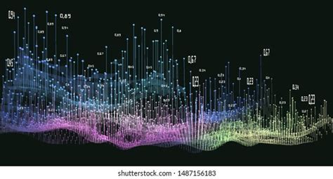 Big Data Analytics Visualization Digital Flow Stock Vector Royalty