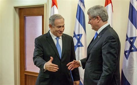 Harper Admits Canada Concerned About Settlements The Times Of Israel