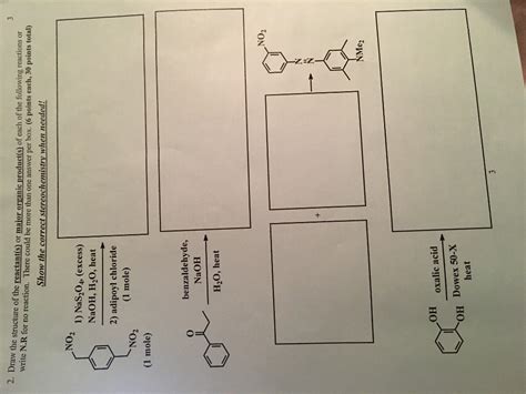 solved 2 draw the structure of the reactant s or major