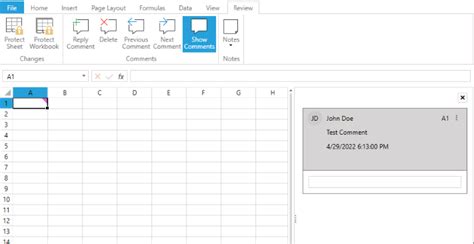 Wpf Spreadsheet Threaded Comments Telerik Ui For Wpf