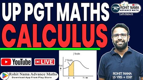 Calculus By Rohit Nama Sir Up Pgt Maths Revision Class Rohitnamaadvancemaths Uppgtmaths