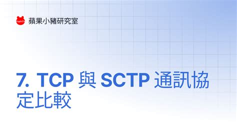 7 Tcp 與 Sctp 通訊協定比較 蘋果小豬研究室