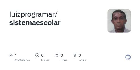 GitHub Luizprogramar Sistemaescolar