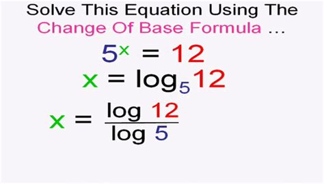 Applying The Change Of Base Formula Tutorial Sophia Learning