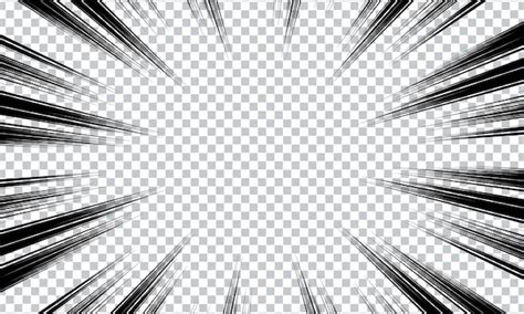 만화 및 만화 스피드 라인 폭발 배경 터 일러스트레이션 프리미엄 벡터