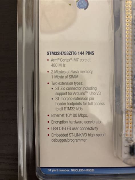 new nucleo 144 stm32h753 nucleo 144 stm32h7 arm® cortex® m7 mcu 32 bit