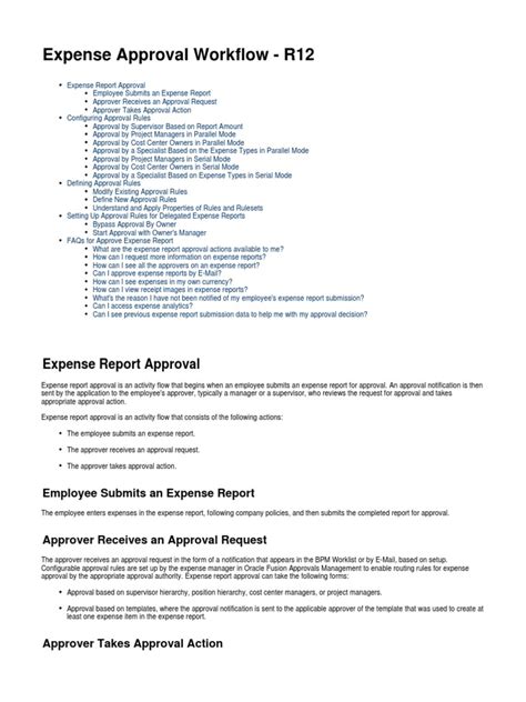 Configuring Flexible Approval Rules For Expense Report Approval In