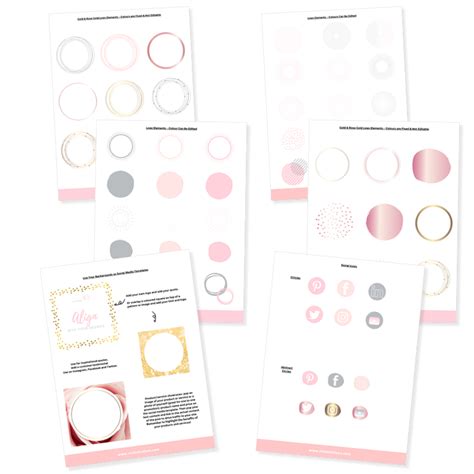 Blush And Gold Logo And Branding Kit Canva Kit Vicki Nicolson Brand