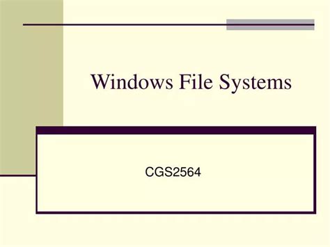 Types Of Windows File Systems At Morgan Swiderski Blog